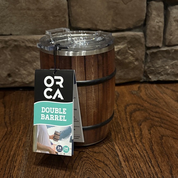 Dining | Orca Double Barrel 24 Ounce Tumbler Dark Oak | Poshmark